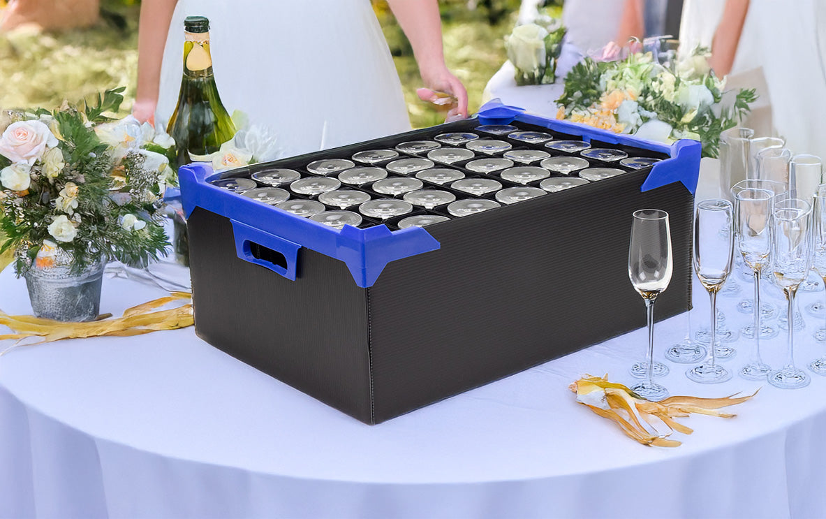 Champagne Flute Storage - Crates & Boxes | Storage Box Shop