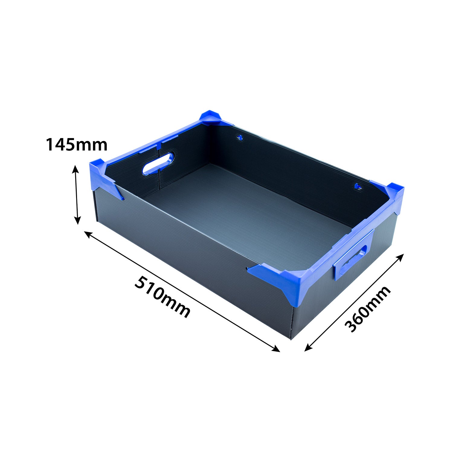 510x360x145mm Stackable Correx Tray – Storage Box Shop
