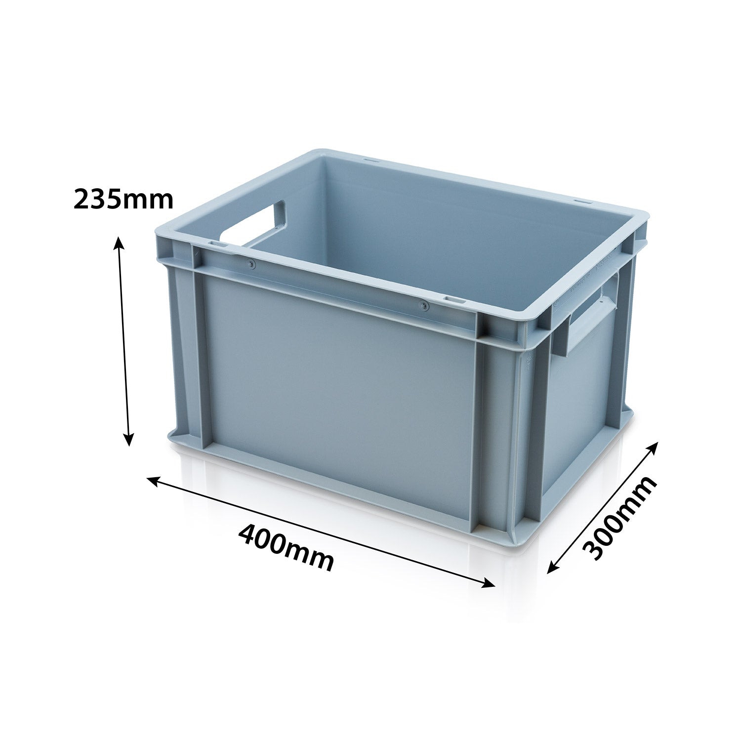 20L (400x300x235mm) Heavy Duty Euro Stacker Box – Storage Box Shop