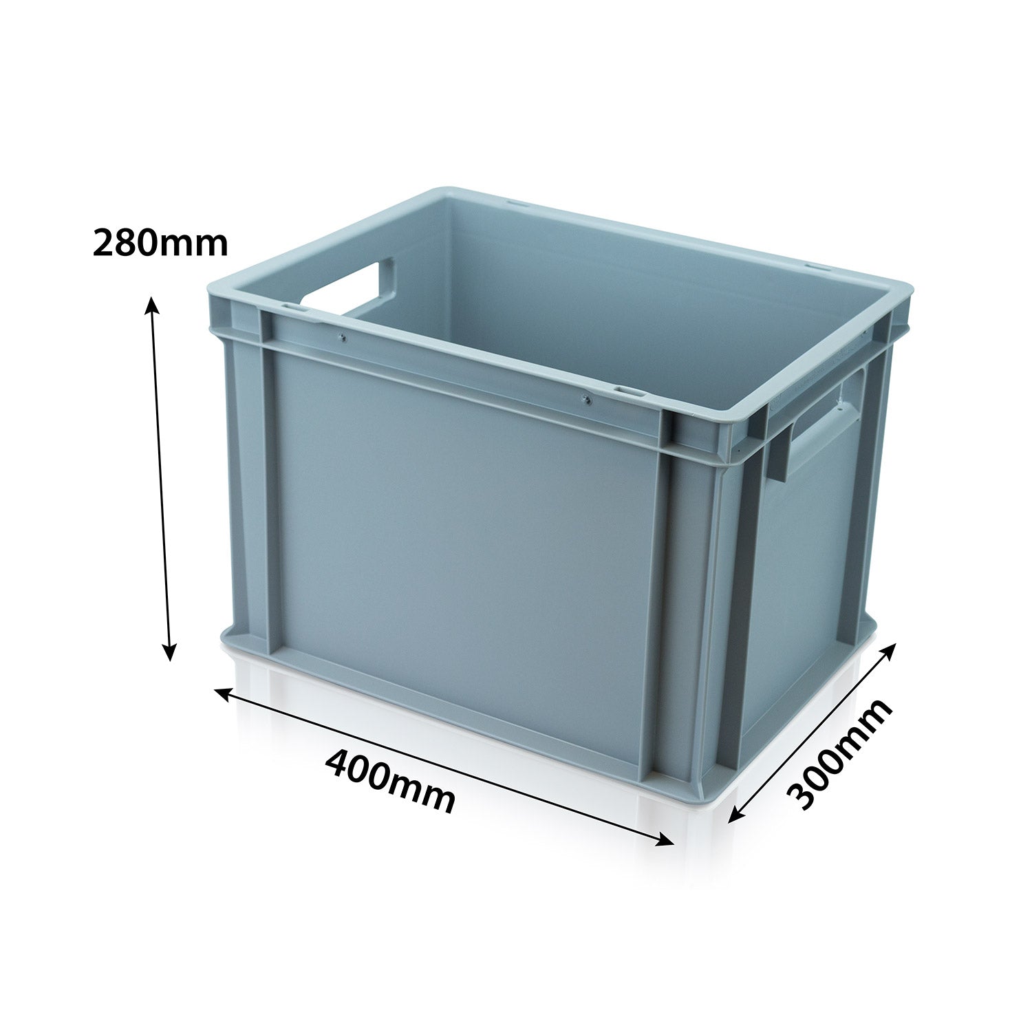 23L (400x300x280mm) Solid Plastic Storage Box – Storage Box Shop
