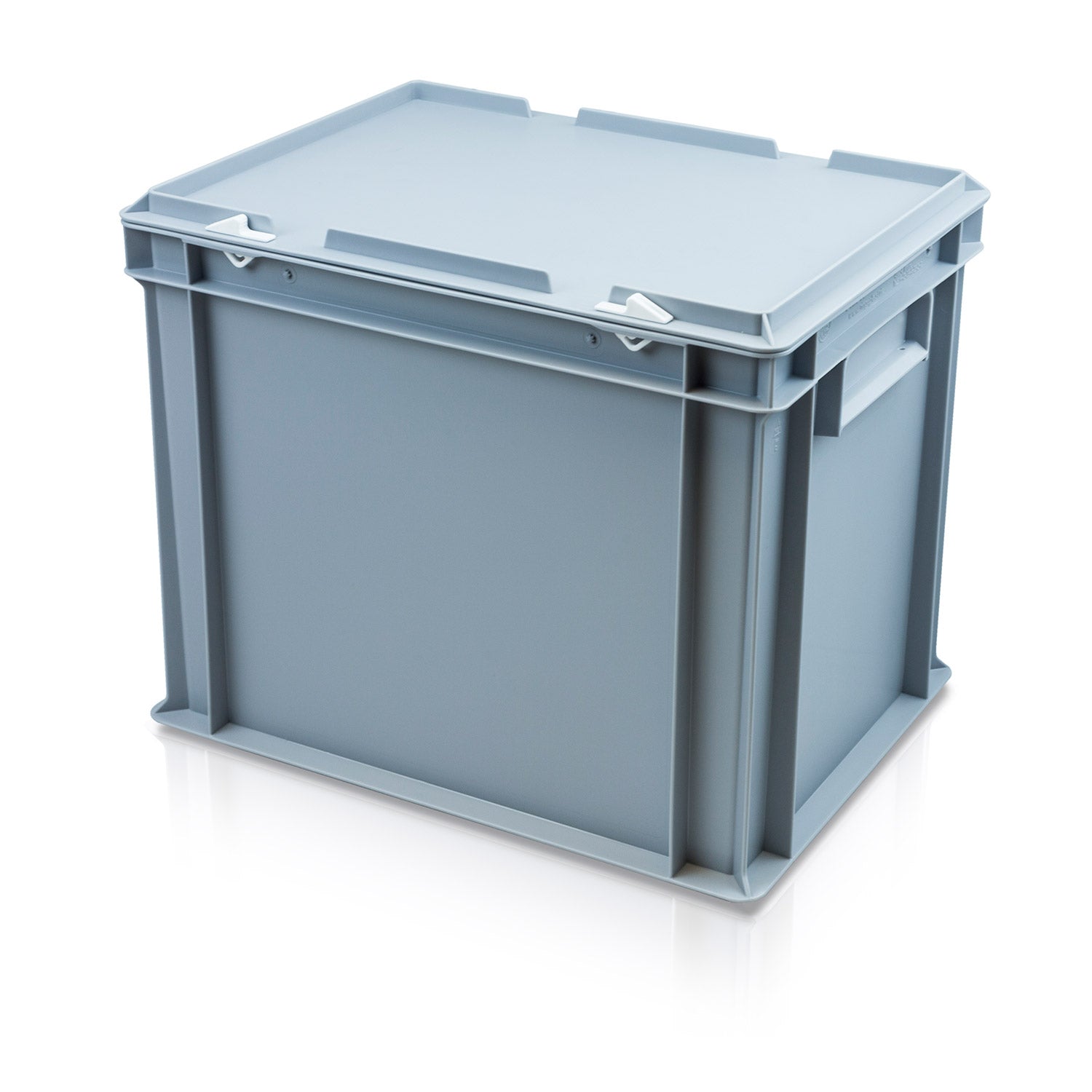 27L (400x300x320mm) Hinged Lid Half Size Euro Container – Storage Box Shop