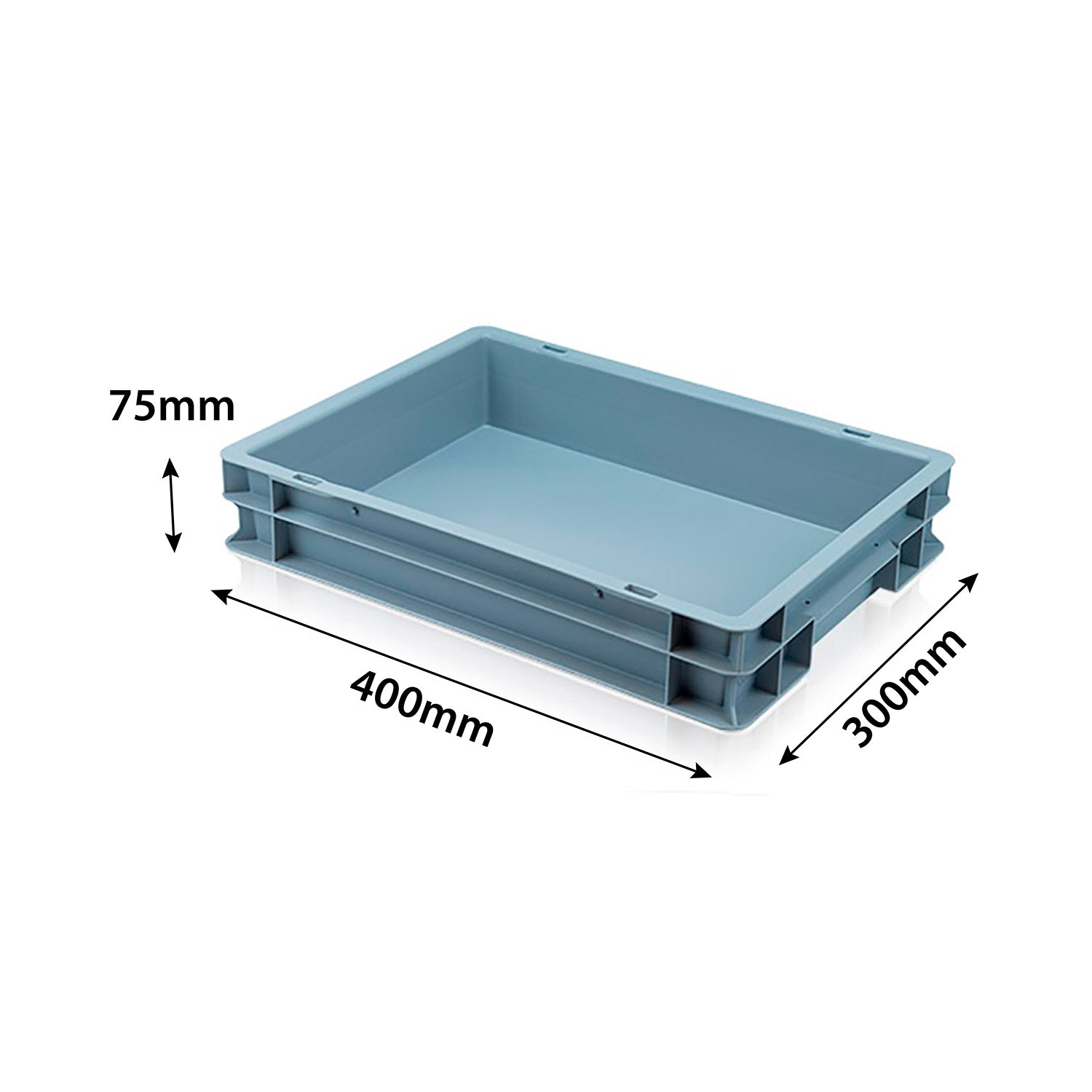 6L (400x300x75mm) Euro Stacking Tray Food Approved – Storage Box Shop