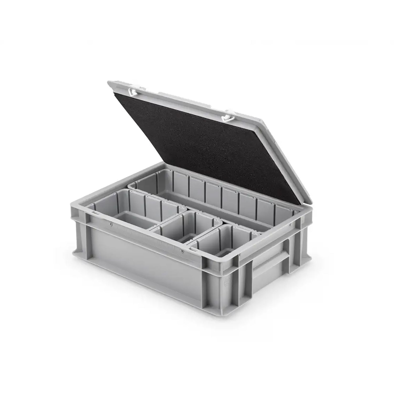 1/4 Compartment Euro Stacking Box Insert | Storage Box Shop