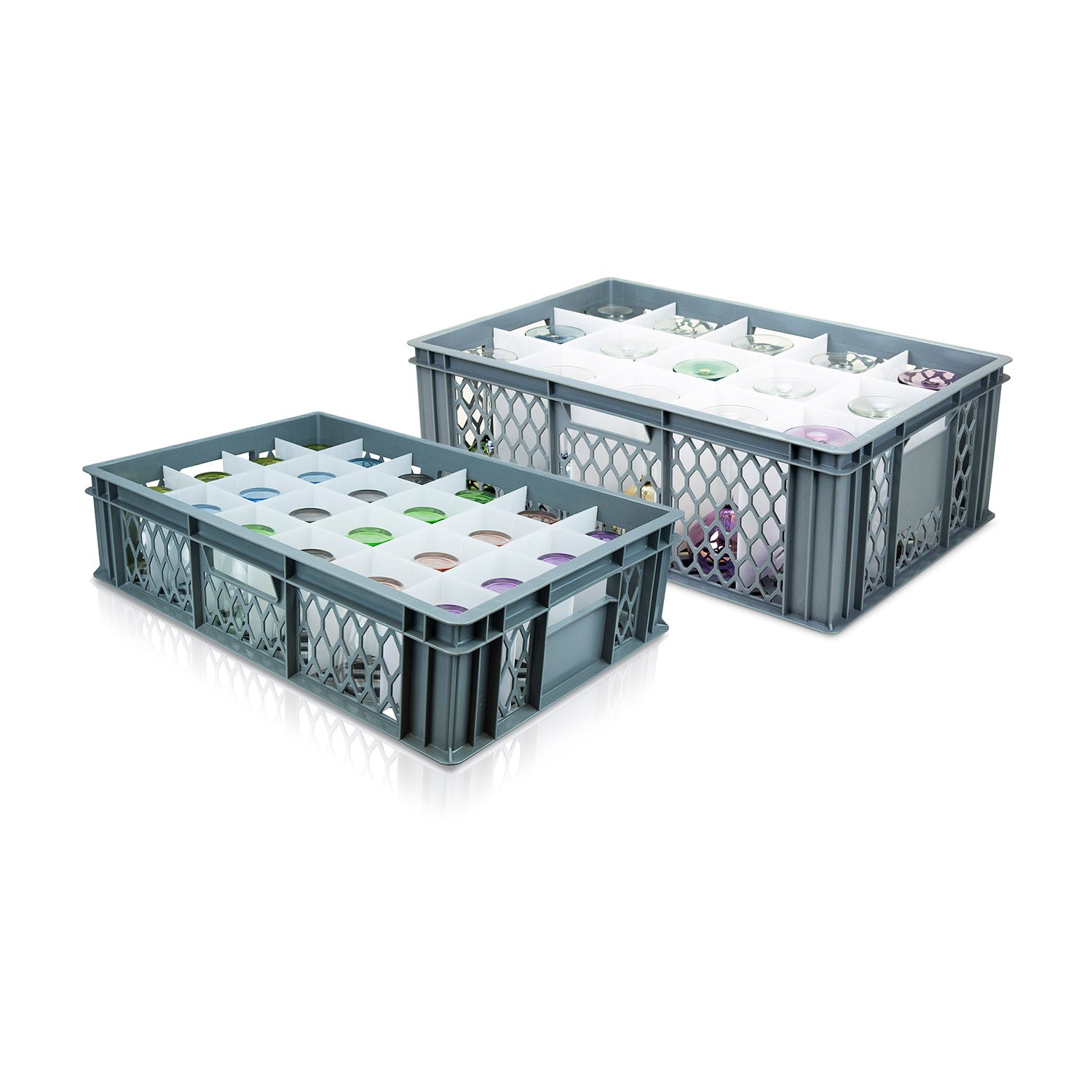 Glassware Wash & Store Crates - 600x400mm | Storage Box Shop