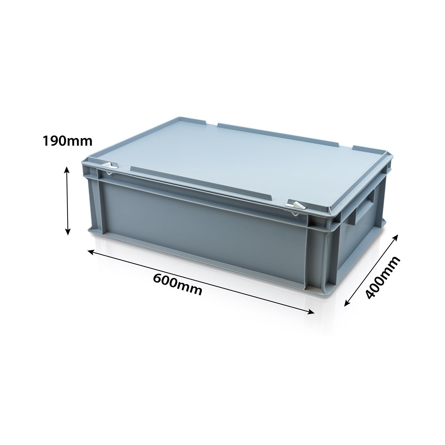 34L Industrial Grade Hinged Lid Container | Storage Box Shop