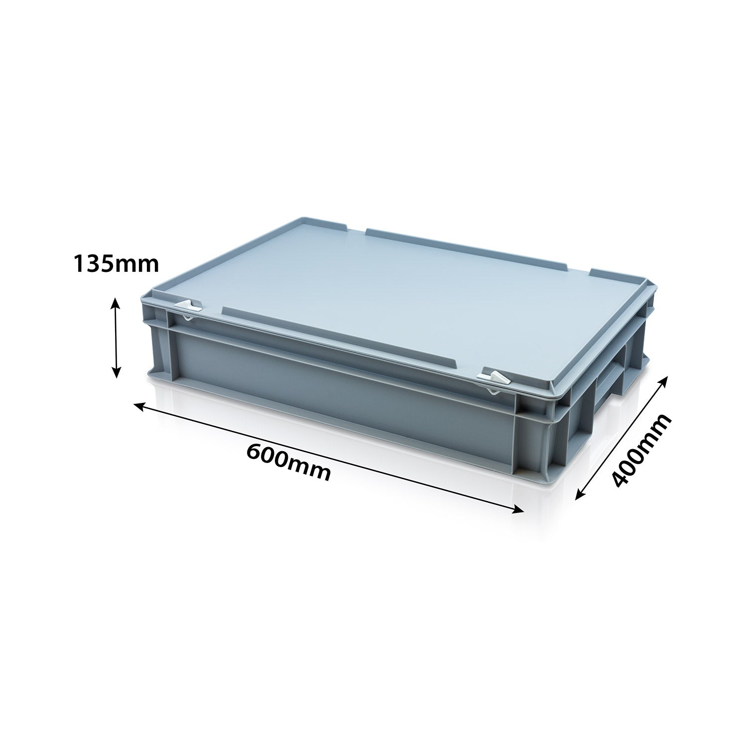 24L Shallow Lidded Stacking Container | Storage Box Shop