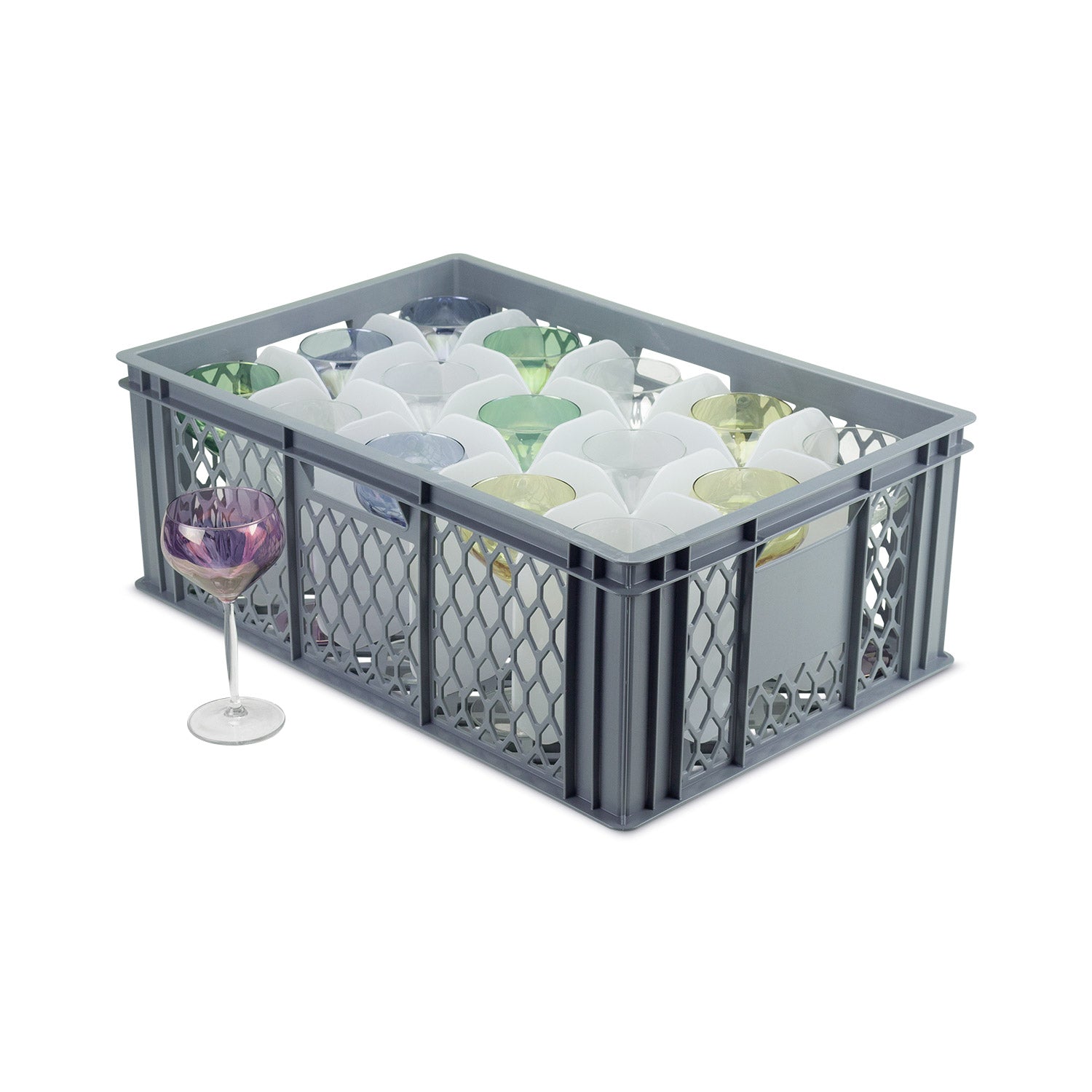 Glassware Wash & Store Crates - 600x400mm | Storage Box Shop